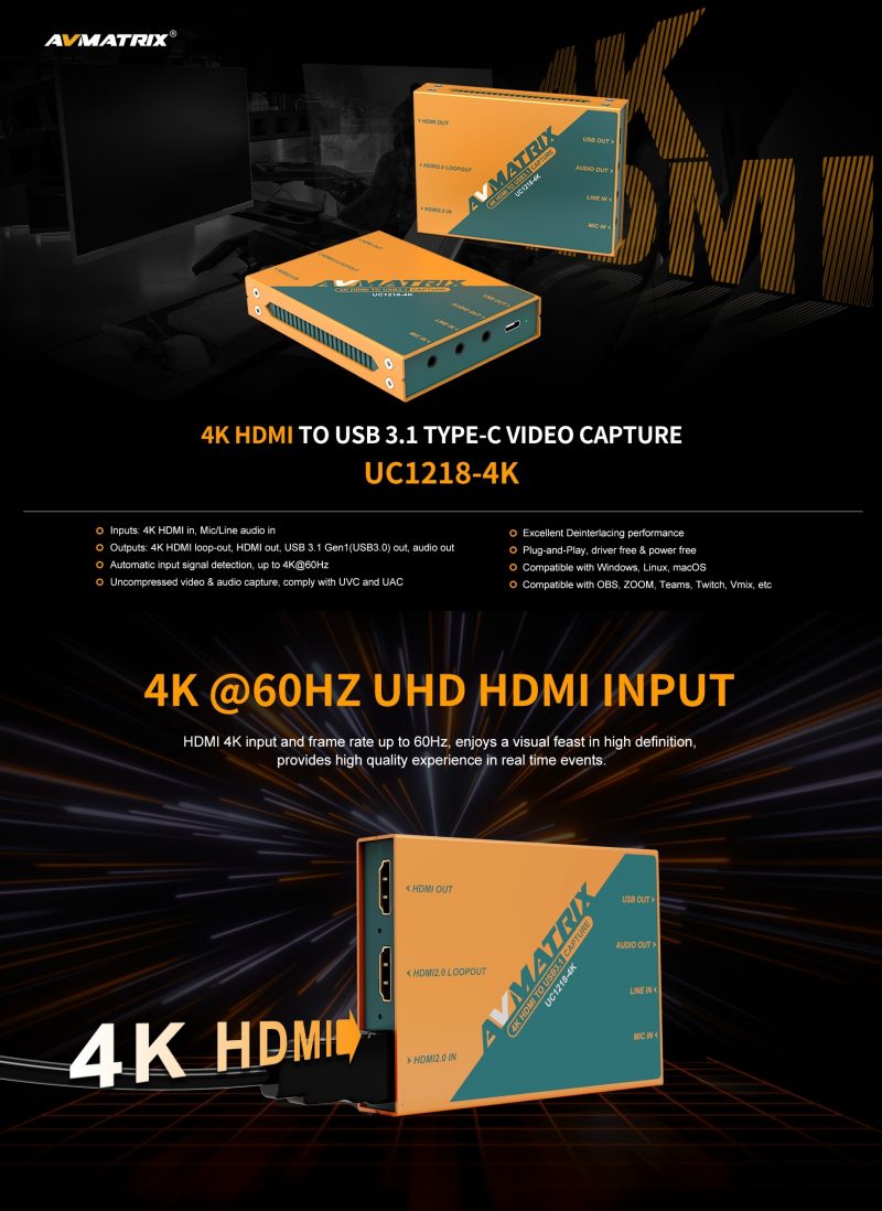 UC1218-4K - AVMATRIX -USA